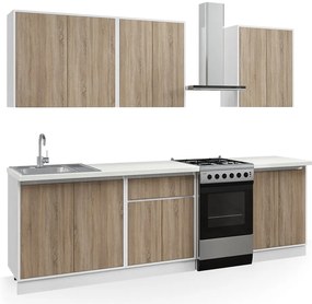 Kuchyně NUEVA A 200 bílá/dub sonoma lanýž