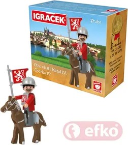 IGRÁČEK Herní sada Karel IV. Praha / Figurka s koněm a doplňky / 8 cm