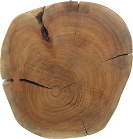 Černý/v přírodní barvě konferenční stolek s deskou z akácie ø 35 cm Aron – Bizzotto
