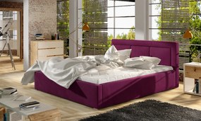 Eltap Čalouněná postel Belluno s úložným prostorem Materiál a barva potahu: Mat Velvet 68 - tmavě fialová, Rozměry (cm): 160x200