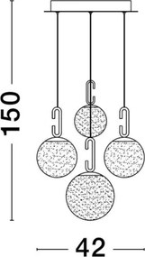 Závěsné LED svítidlo NOVA LUCE HOOK 30,49W 3000K 9695222 stmívatelné Triac