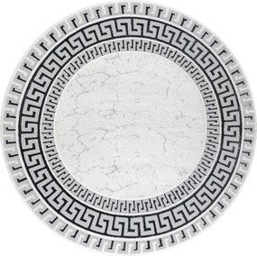 Dywany Łuszczów, Kusový koberec Allure 1960 white/grey kruh, 150x150 (průměr) kruh, šedá, kancelář
