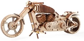 DD Dřevěná 3D mechanické puzzle - Motorka (chopper)