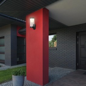 BRI 3930015 LED nabíjecí nástěnné svítidlo, venkovní, dotykový vypínač, vyměnitelné baterie, vč. USB-C kabelu, stmívatelné, IP44, černé - BRILONER