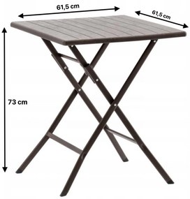 Skládací cateringový stůl PEGGY 61,5 cm hnědý