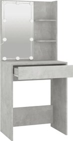vidaXL Toaletní stolek s LED 60 x 40 x 140 cm [808832] Barva: šedá sonoma