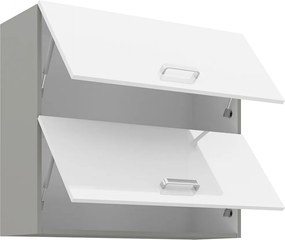 Kuchyňská linka BIANCA sb | 260 cm | UNI dvířka | světle šedá/bílá lesk