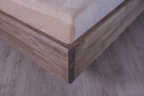 Masivní postel JUPITER - Solwo Design Dřevo a odstín oleje: DUB Cink - Olej odstín DO204, Rozměr spací plochy: 220x200