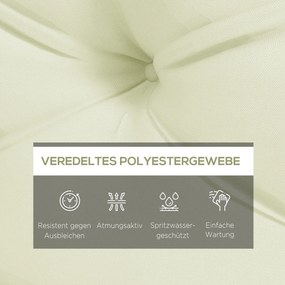 Outsunny Sada 2 sedacích a opěrných polštářů pro zahradní lavici, loveseat, 2-místnou paletovou pohovku Vysoký komfort rozměry 120D x 80Š x 12V cm Po…