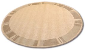 Kulatý koberec Sisal FLOORLUX 20195 mais / coffee Rozměr: průměr 200 cm