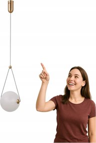 Moderní závěsná Led lampa Rastia Zlato-Opal 9W Italux