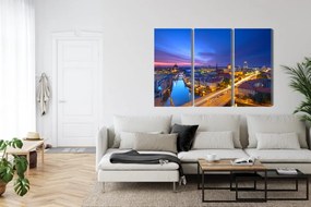 Vícedílný obraz Berlínské Panorama Při Západu Slunce Nedostatek Nedostatek Plátno Canvas 180x120