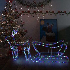 Vánoční dekorace sobi a sáně venkovní 252 LED diod,  329810 HangarStore.cz