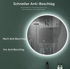 kulaté LED koupelnové zrcadlo DOPORRO TOUCH 50-80cm Velikost: 50
