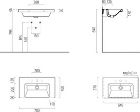 GSI NORM keramické umyvadlo 70 x 40 cm s přepadem Extra Glaze bílá 8637111