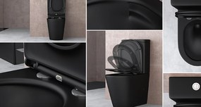 design stojící klozet DOPORRO DZ108 WC - BLACK - soft close