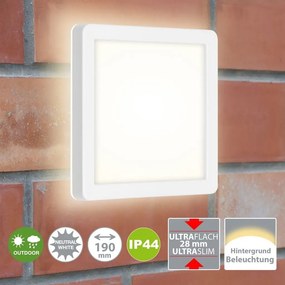 BRILO 3010016 LED venkovní svítidlo 19 cm 8W 1200lm bílé (starý kód: BRILO 3010-016) - BRILO