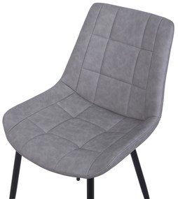 Sada dvou šedých židlí MELROSE II Beliani