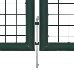 Zahradní plotová branka - ocel - zelená | 306x175 cm