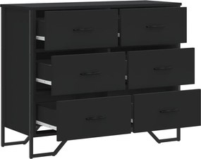 Komoda černá 91 x 35,5 x 74,5 cm kompozitní dřevo 3295302