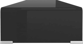 TV stolek / podstavec na monitor sklo černý 100x30x13 cm 244139