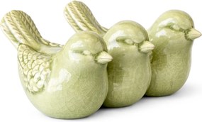 Jarní dekorace CRAQUELE BIRDS 19,5 cm - více barev Barva: Krémová