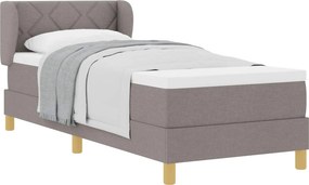 Postel s boxspringem s čelo Taupe 80 x 200 cm textil 3340245