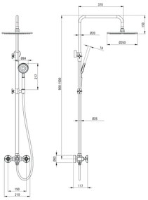 Deante NAC_N4QT - Sprchová sada s baterií TEMISTO černá