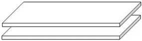 Set polic do skříně (2 ks) Sarnia, 105 cm