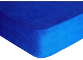 DekorTextil Dětské napínací prostěradlo FROTÉ Premium tmavě modré ROZMĚR: (š/d/v) 70 x 140 x 20 cm