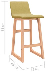 Barové židle Quarry - 2 ks - textil | hořčicově žluté