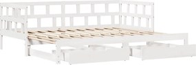 Válenda s přistýlkou a zásuvkami bez matrace bílá 80x200 cm 3302204