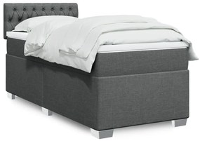 Box spring postel s matrací tmavě šedá 80 x 200 cm textil 3285723