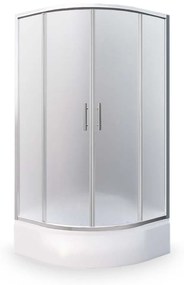 Čtvrtkruhový sprchový kout s dvoudílnými posuvnými dveřmi PORTLAND NEO 1650 mm 780–790 420 Matt glass S Brillant PORTLAND NEO/800 N0656