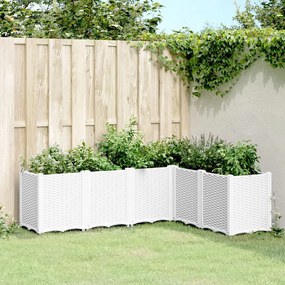 vidaXL Zahradní truhlík bílý 160 x 120 x 53 cm PP
