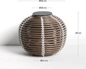 LED stolní /přenosné solární/na USB venkovní svítidlo ø 25 cm Garoina – Kave Home