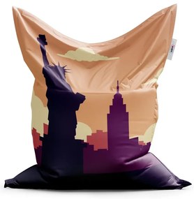 Sablio Sedací vak Classic New York Socha svobody Art - 200x140 cm