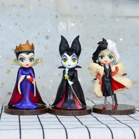 Figurka zlé královny 8 cm (Cruella, Zloba a královna ze Sněhurky), set 3 ks