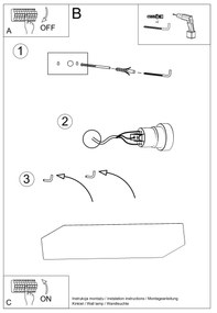 Nástěnné svítidlo Taugan, 1x bílé keramické stínidlo