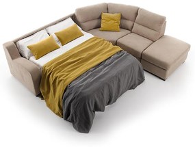 Pregio Italia sofa&relax Velké rozkládací sedačky SHERATON Provedení: 3 místná rozkládací+roh+1+ukonč. s úlož.boxem, Vzorník látek: tekno fibra 21 mid blue
