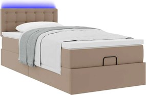 Osmanský rám postele s matrací cappuccino 90x200cm umělá kůže 3312136