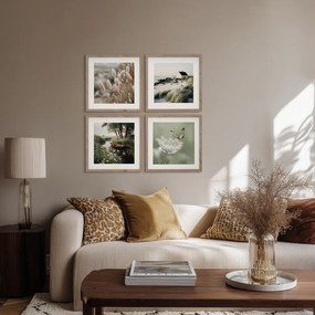 Tištěné obrazy v sadě 4 ks s rámem 30x30 cm Subtle Nature – Styler