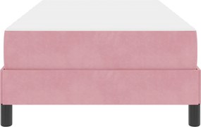 Postel s boxspringem s matrací Růžová 80 x 200 cm textil 3398658