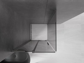 Mexen Velar L, sprchový kout s posuvnými dveřmi 100 x 100 cm, 8mm šedé sklo, grafit broušený, 871-100-100-43-66