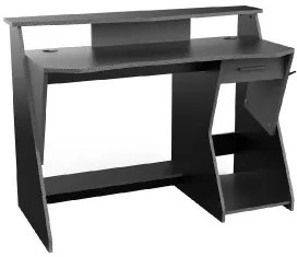 Idea PC stůl SKIN šedý/černý