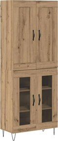 Vysoký bufet Artisanový dub 69,5 x 34 x 180 cm Kompozitní dřevo 3403169