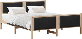 Rám postele Hnědo-černá 150 x 200 cm Masivní borovicové dřevo 3394315