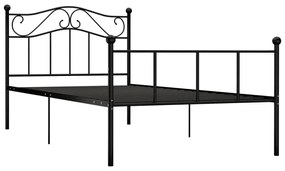 Petromila Rám postele černý kov 90 x 200 cm