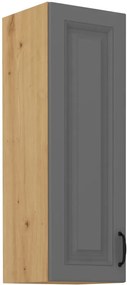 STL 30 cm skříňka horní jednodveřová STILO (výška 90 cm) Barevné provedení STILO: Dub Artisan / Prachově šedá