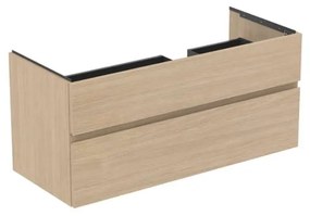 Ideal Standard Finesse - Umyvadlová skříňka 120x51x55 cm, 2 zásuvky, bílý dub E3448US